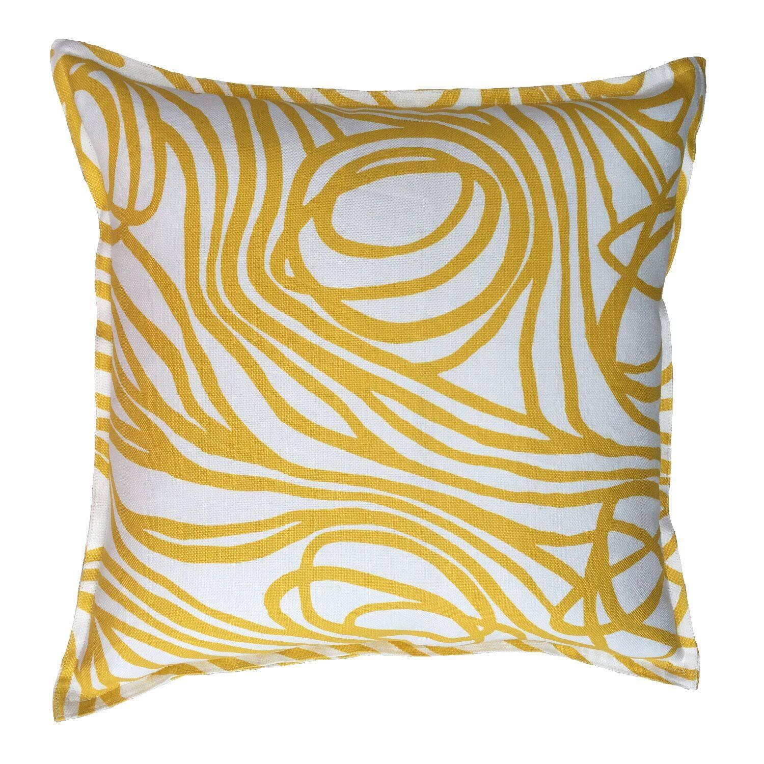Lemon Ropes on Oyster Cotton Linen Pillow For Sale at 1stDibs