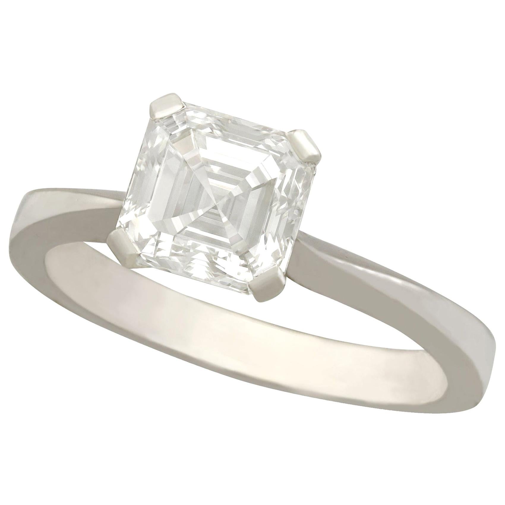 2.00 Carat Trilogy Emerald Cut Platinum Diamond Engagement Ring For ...