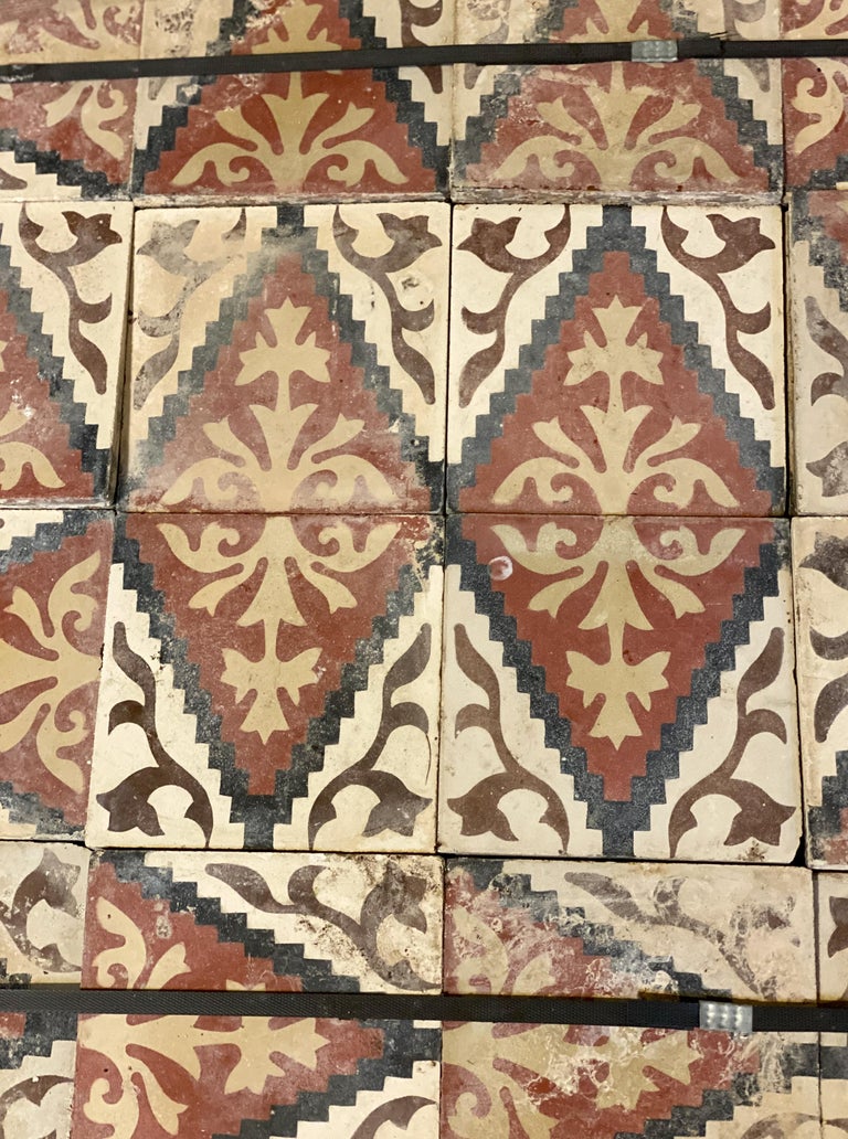 Red Reclaimed Spanish Tiles at 1stDibs