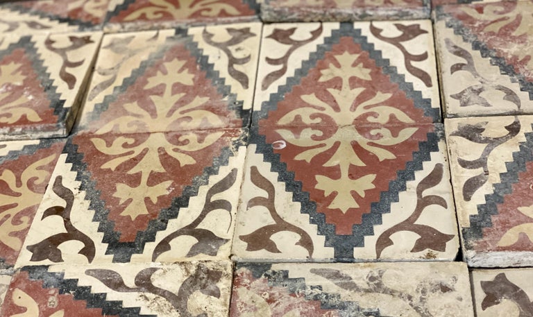 Red Reclaimed Spanish Tiles at 1stDibs