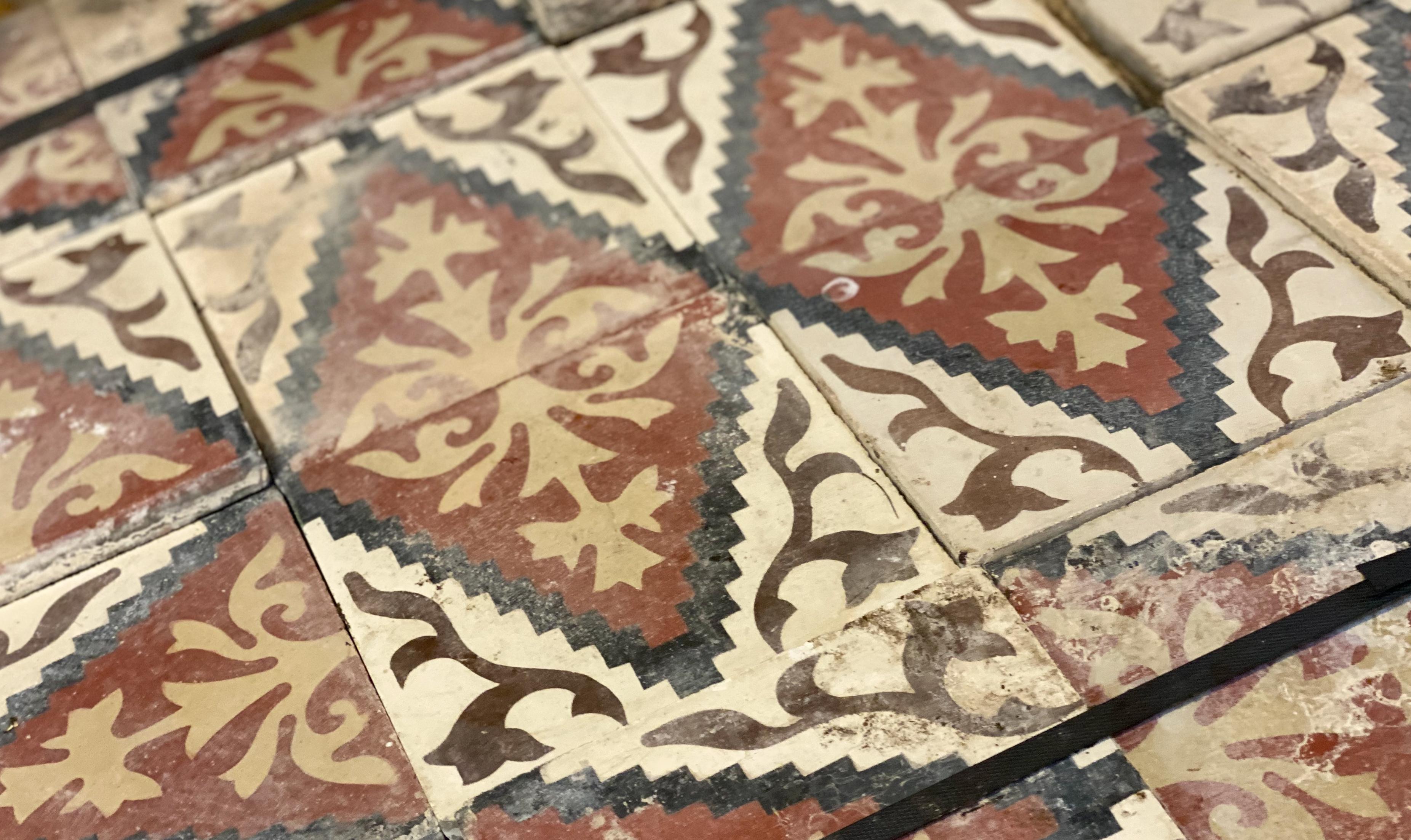 Red Reclaimed Spanish Tiles at 1stDibs | spanish tiles for sale
