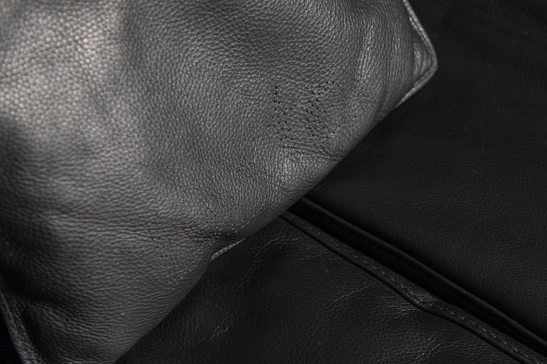 2000 Baxter Black Leather Sofas and Coffee Table For Sale at 1stDibs