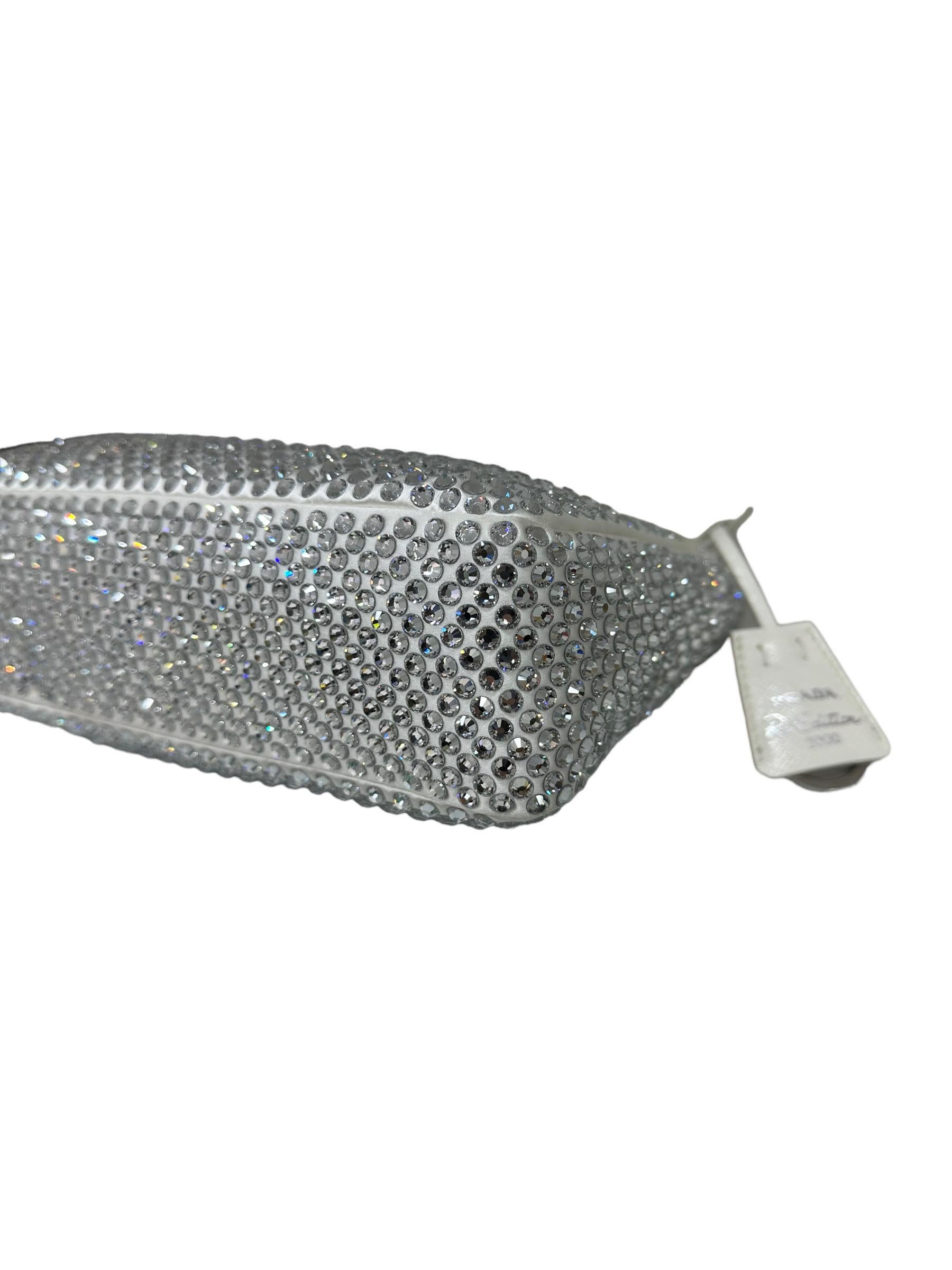 2000 Prada Re-Edition Crystal White Top Handle Bag For Sale at 1stDibs