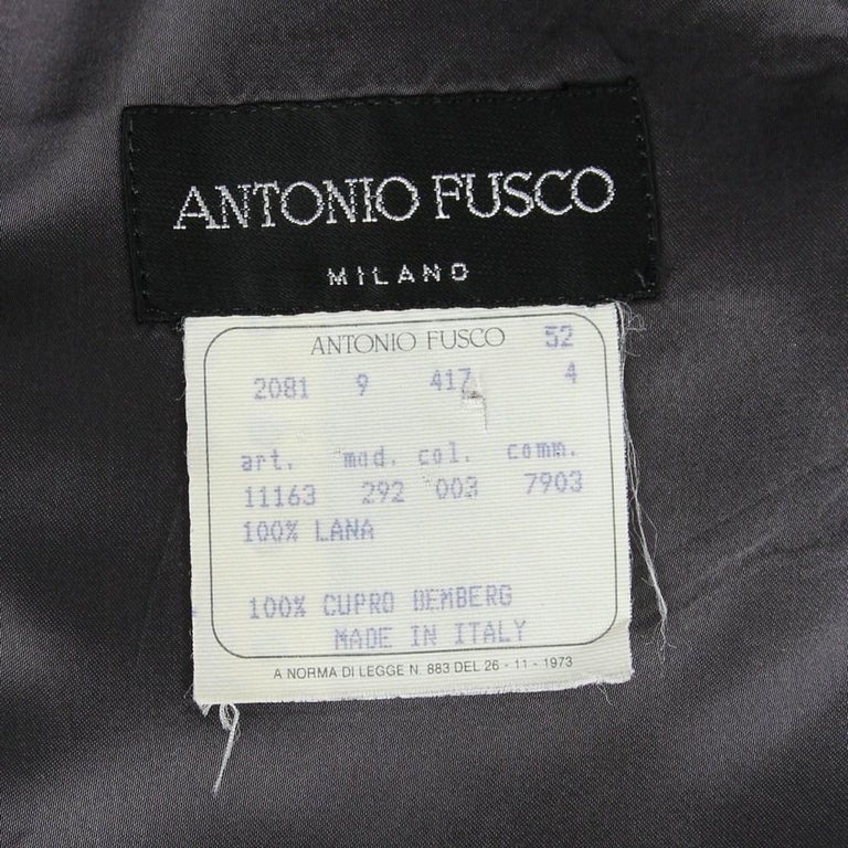 2000s Antonio Fusco grey and white wool coat at 1stDibs