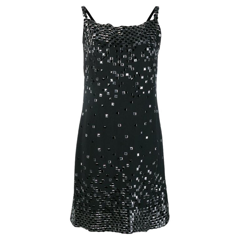 2000s Chanel Black Sequin Dress at 1stDibs
