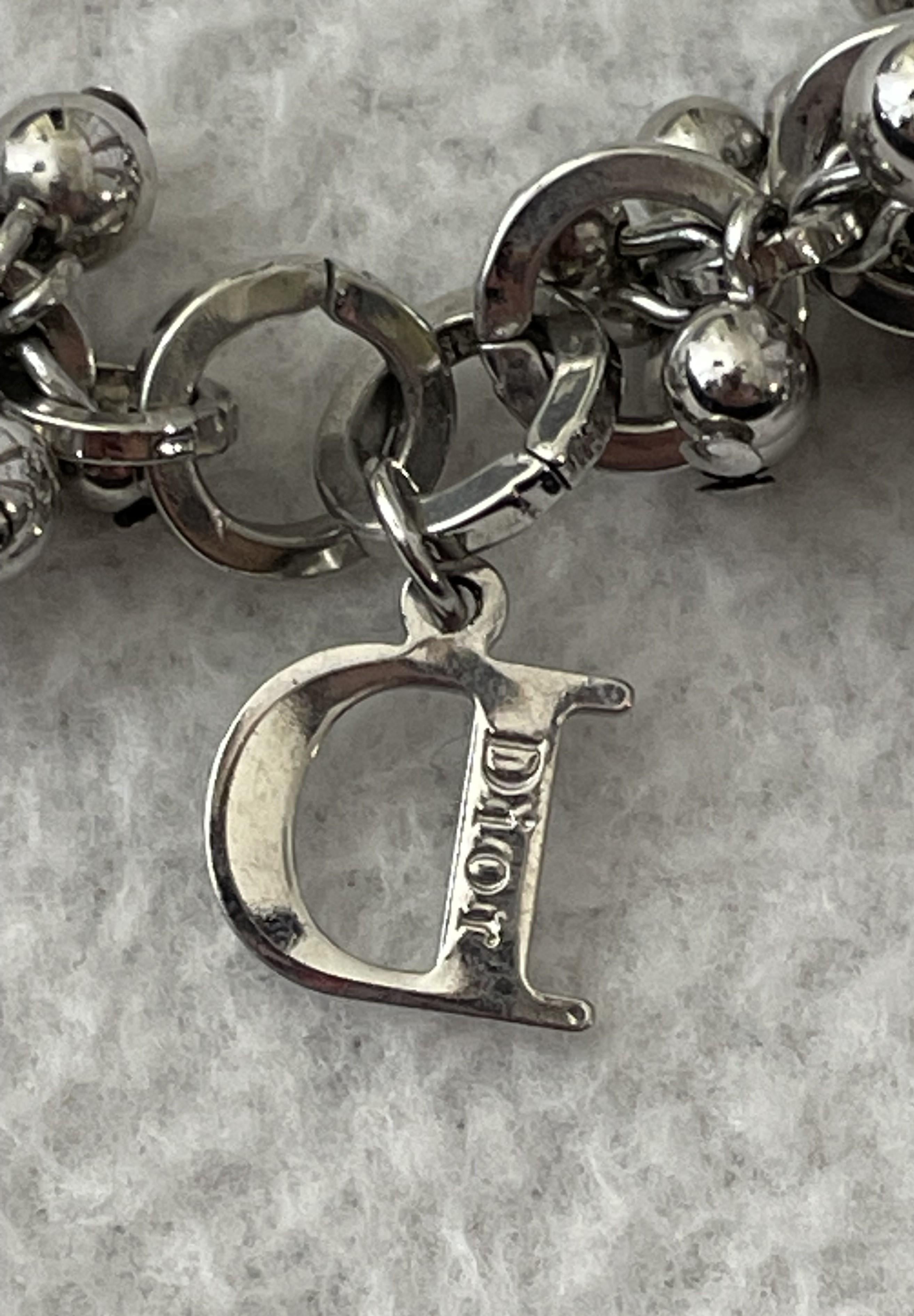 2000's Christian Dior by John Galiano Large Silver Choker Necklace For ...