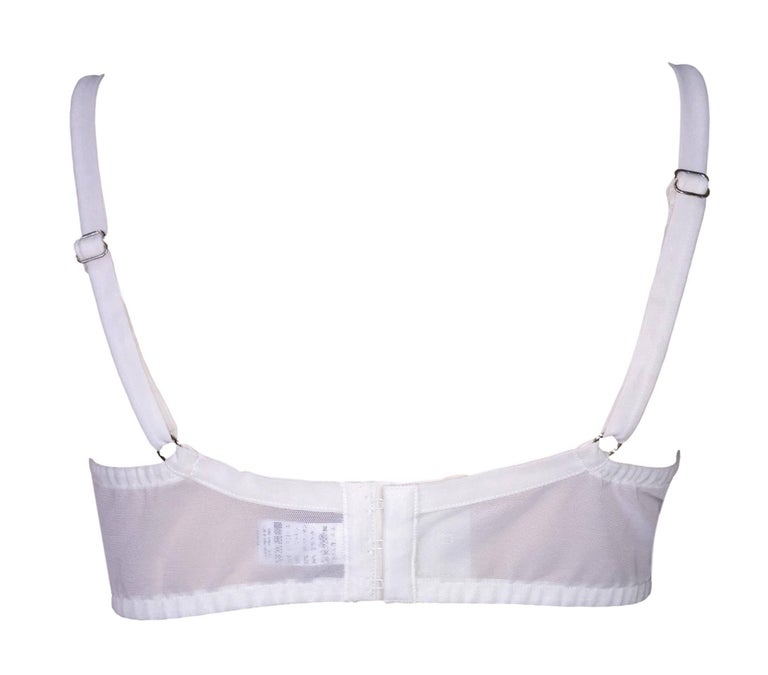 2000's Christian Dior Sheer Ivory Mesh Cone Bra 38C like 34D at 1stDibs