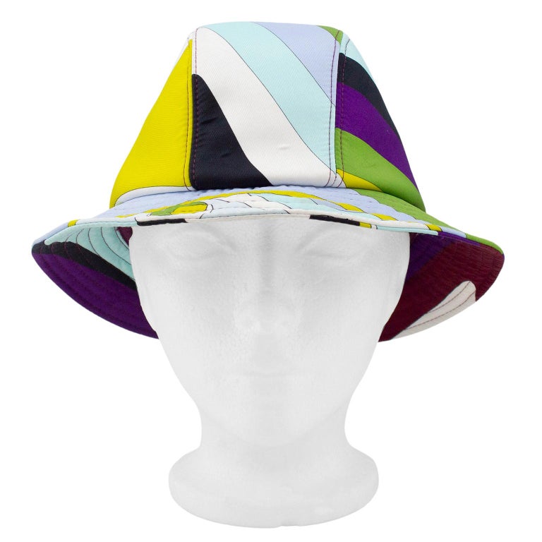 2000's Emilio Pucci Neoprene Multicoloured Bucket Hat at 1stDibs