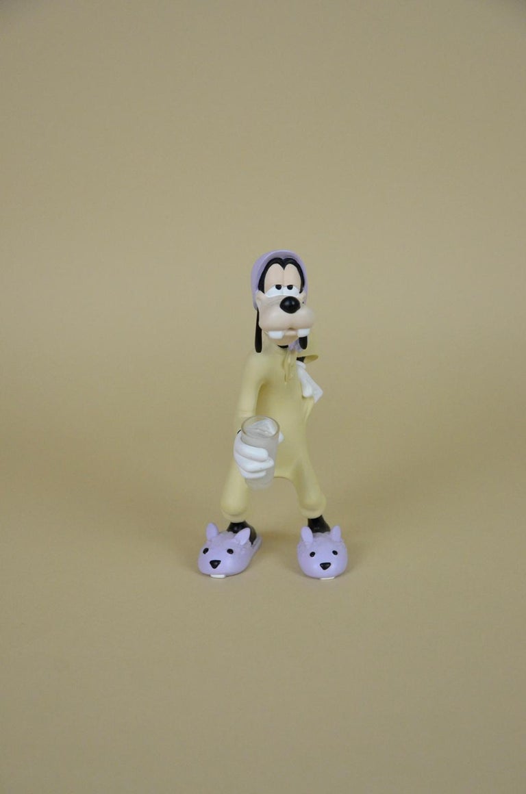 2000s French Vintage Disney Resin Sleepy Goofy Figurine by Démons and ...