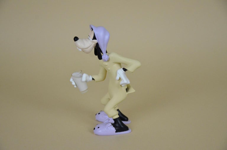 2000s French Vintage Disney Resin Sleepy Goofy Figurine by Démons and ...