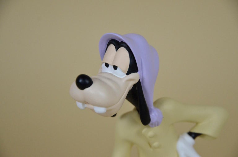 2000s French Vintage Disney Resin Sleepy Goofy Figurine by Démons and ...