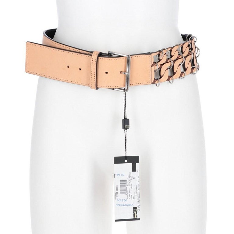 2000s Gianfranco Ferré beige leather belt with cut-out detail For Sale ...