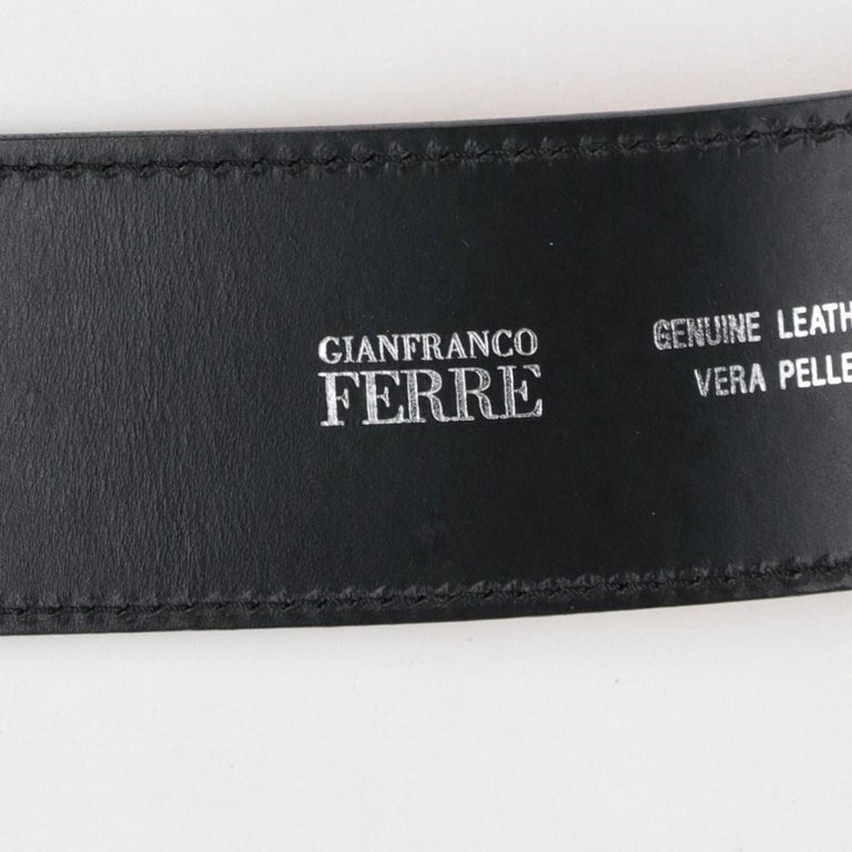 2000s Gianfranco Ferré beige leather belt with cut-out detail For Sale ...