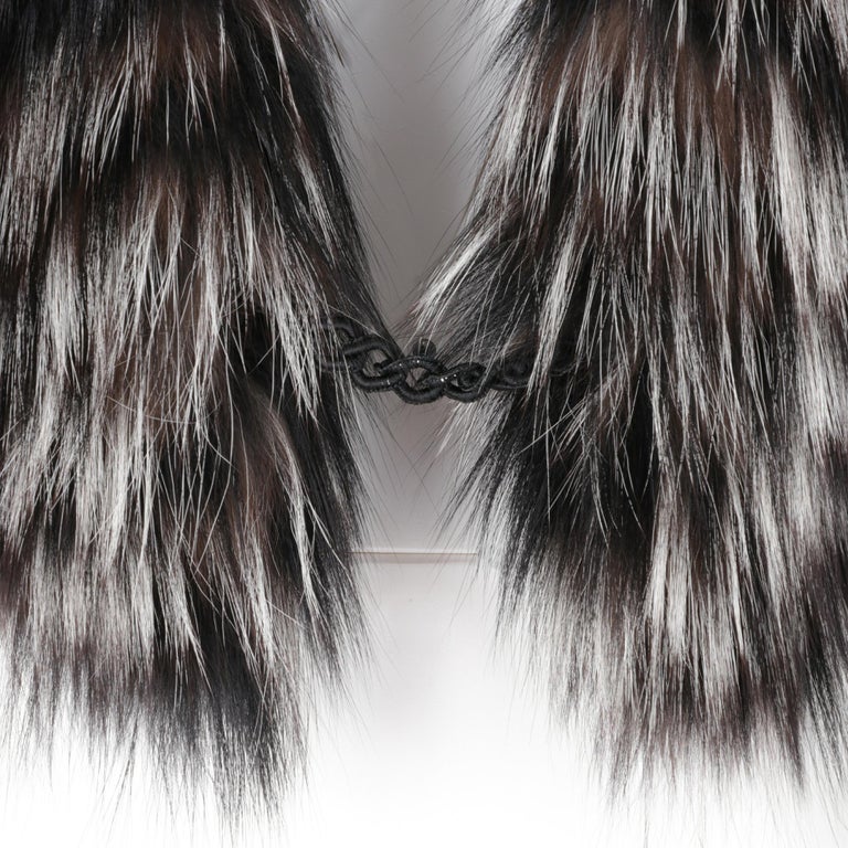 2000s Gianfranco Ferrè Silver Fox Fur Cape at 1stDibs