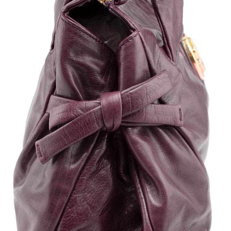2000s Gucci Hysteria Collection Maroon Leather Bag For Sale at 1stDibs
