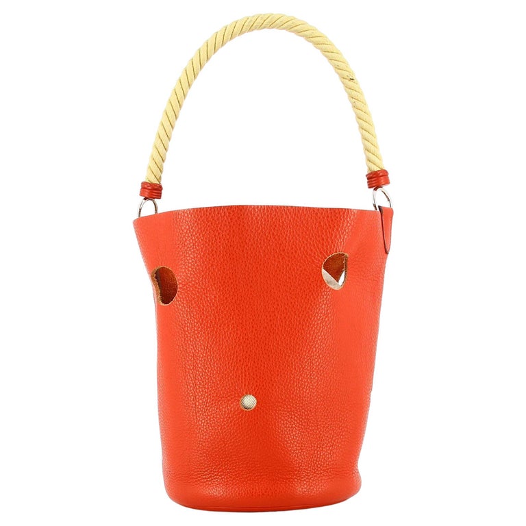 2000er Hermès Tasche aus rotem Leder Mangeoire im Angebot bei 1stDibs