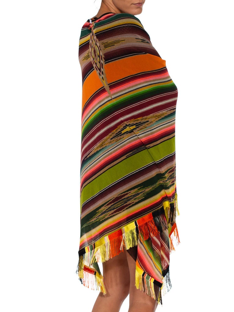 2000S JEAN PAUL GAULTIER Multicolor Poly Blend Mesh Native American ...