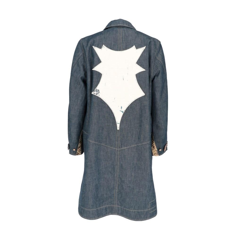 2000s Levi's Vintage denim cotton coat with python print For Sale at ...