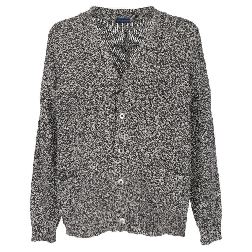 2000s NN Studio Vintage black and white cotton and silk cardigan For ...