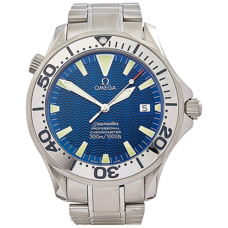 2000s Omega Seamaster Stainless Steel 2255.80.00 Wristwatch at 1stDibs