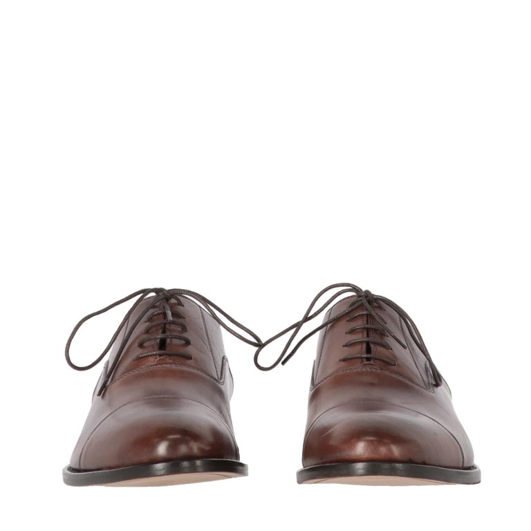 2000s Pollini Leather Lace-up Oxford Shoes For Sale at 1stDibs