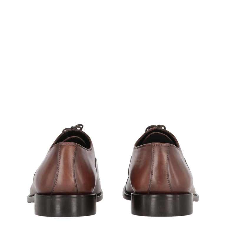 2000s Pollini Leather Lace-up Oxford Shoes For Sale at 1stDibs