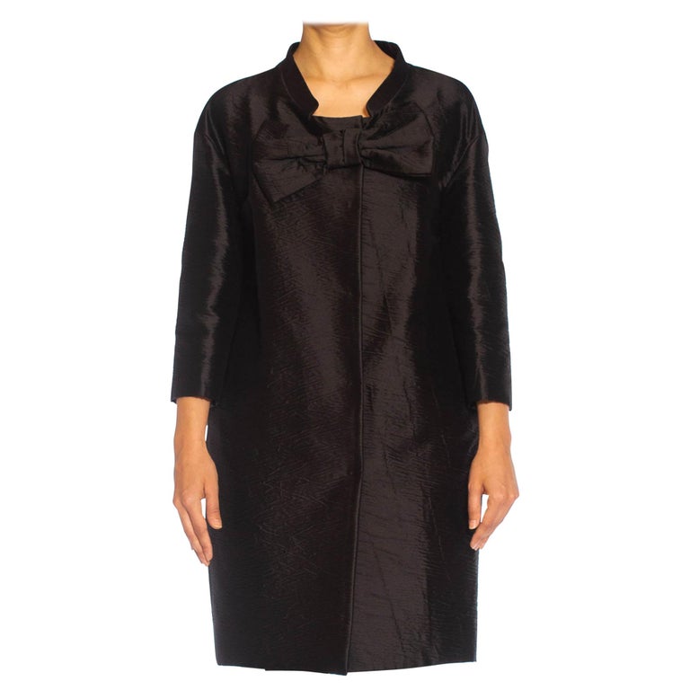 2000S PRADA Black Silk and Nylon Oversized Balenciaga Style Opera Coat ...