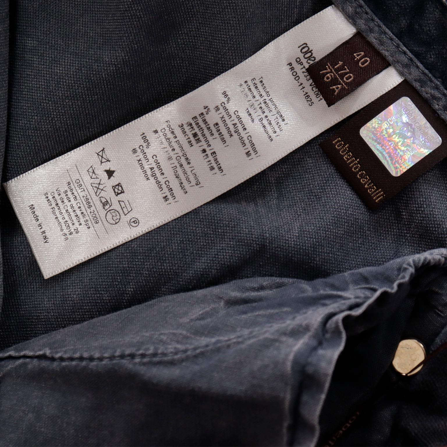 2000s Roberto Cavalli Vintage Low Rise Grey Velvet Jeans w Gold Detail For Sale at 1stDibs ...