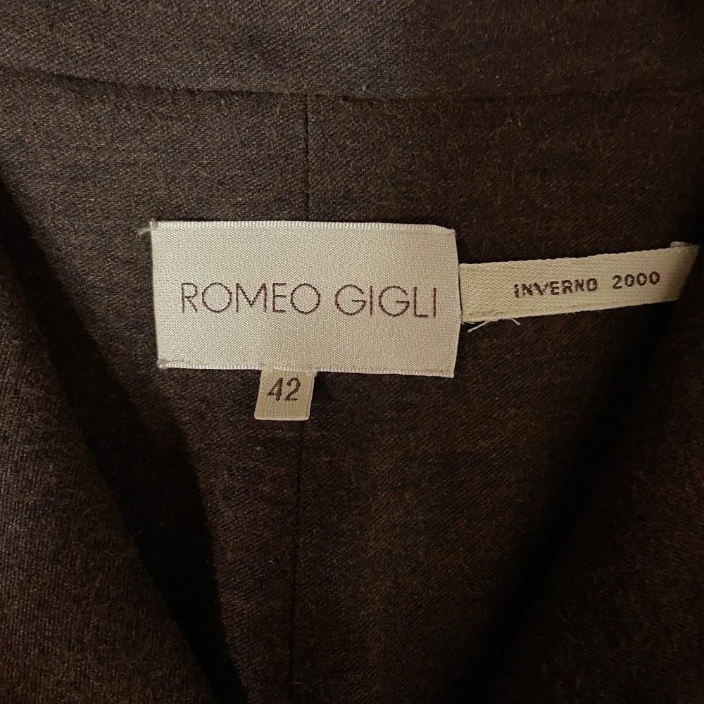 2000s Romeo Gigli Vintage Brown wool cut-out jacket with shiny beads ...