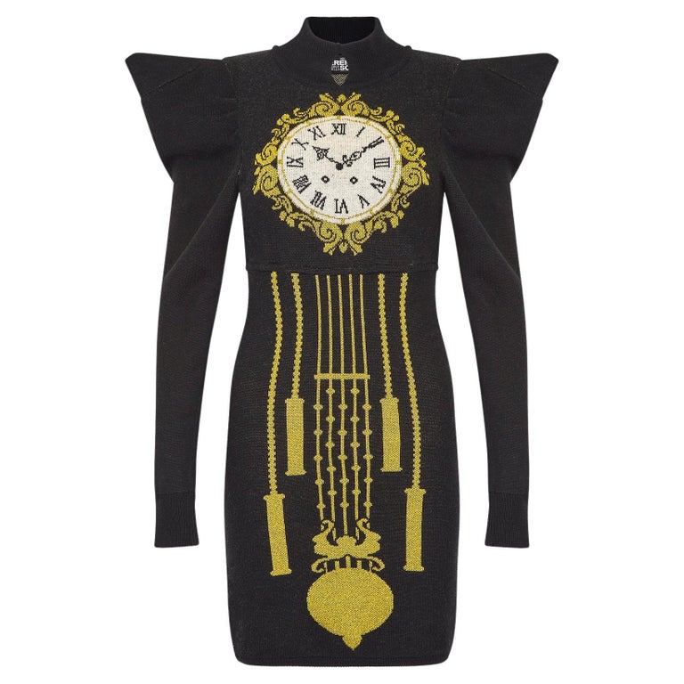 2000s Runway Jeremy Scott Novelty Grandfather Clock Dress For Sale at ...