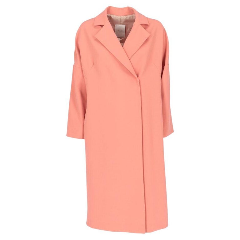2000s Tiens Ecoute Vintage pink overcoat For Sale at 1stDibs