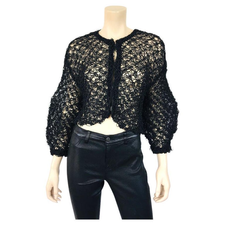 2000s Toga Pulla Toga Archives Black Spider Web Strings Top / Jacket ...