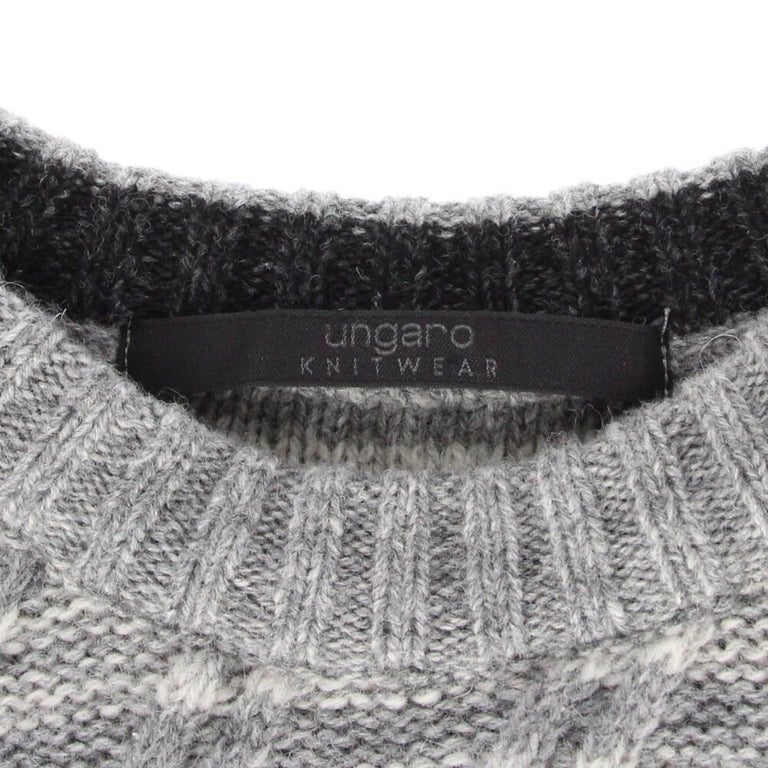 2000s Ungaro shaded grey knitted vest For Sale at 1stDibs