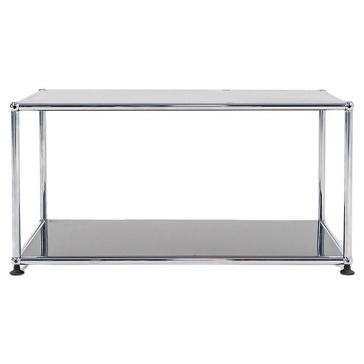 2000s USM Haller Small Coffee Table 30 x 20 x 14 in with Black Panels ...