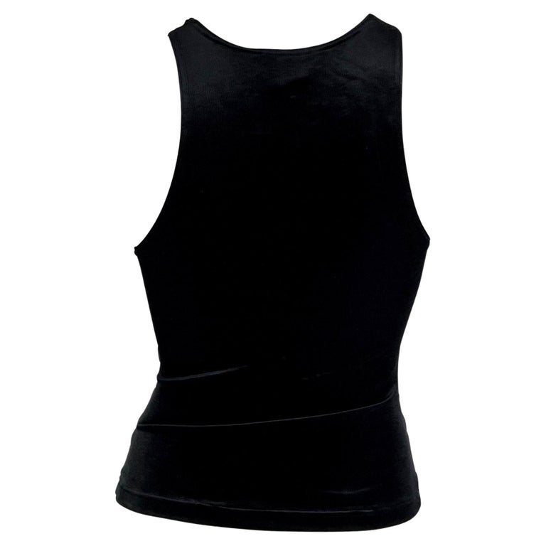 2000s Versace by Donatella Rhinestone Monogram Logo Black Velvet ...