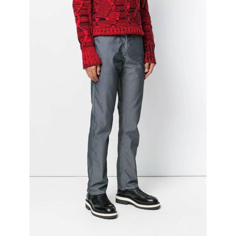 2000s Versace Sport Vintage grey cotton straight five pockets trousers ...