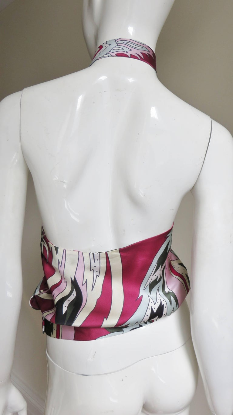 Alexander McQueen Silk Halter Top SS 2001 For Sale at 1stDibs