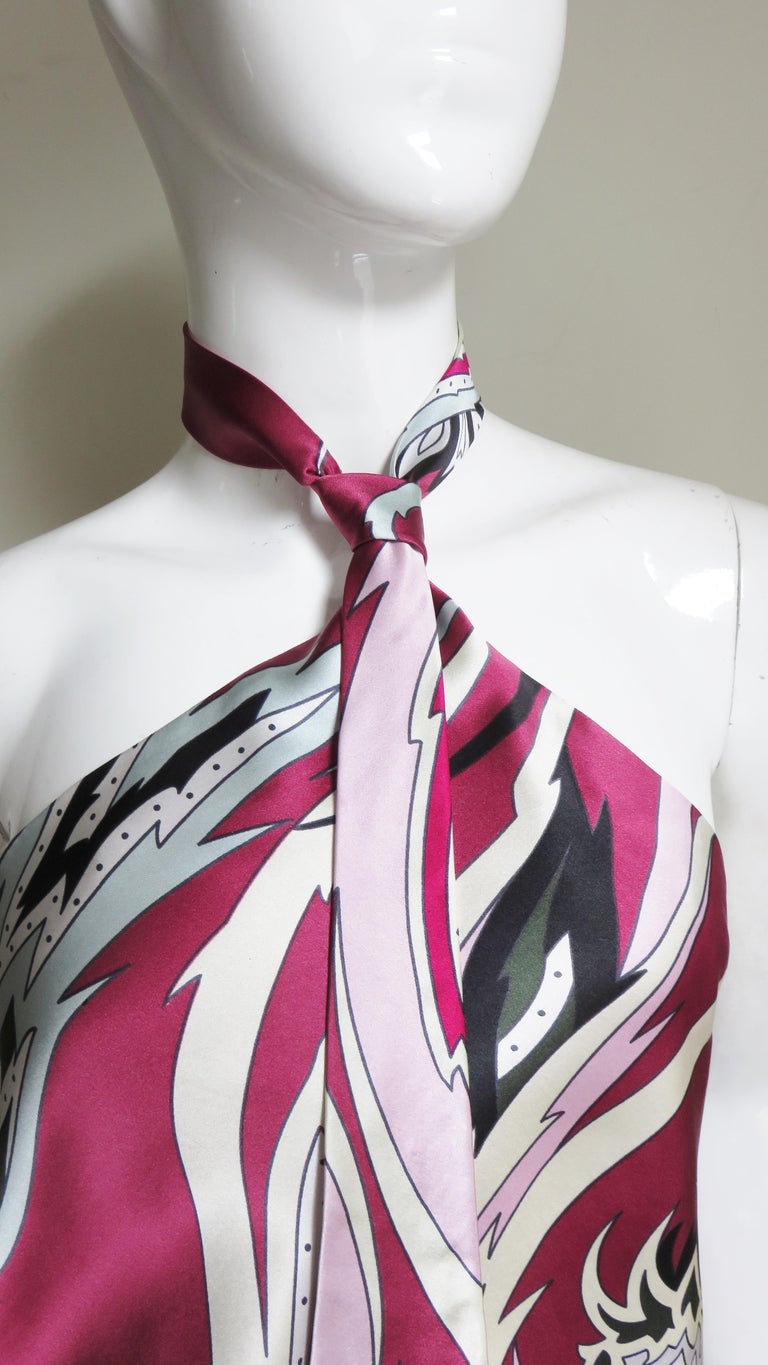 Alexander McQueen Silk Halter Top SS 2001 For Sale at 1stDibs