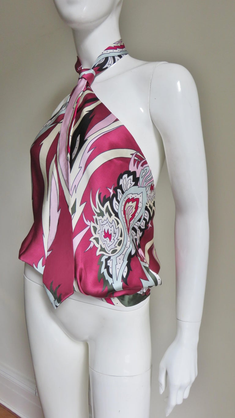 Alexander McQueen Silk Halter Top SS 2001 For Sale at 1stDibs