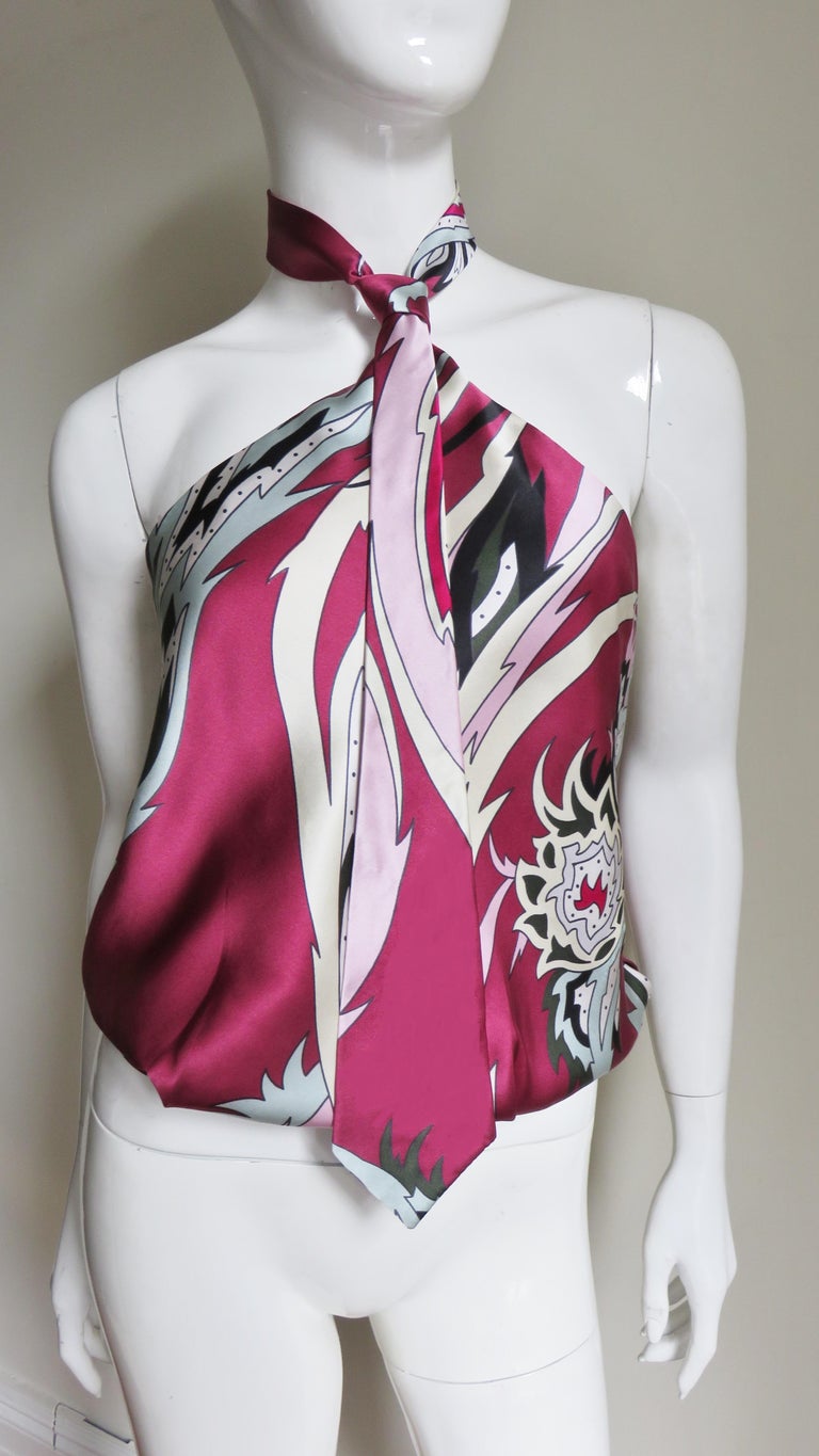 Alexander McQueen Silk Halter Top SS 2001 For Sale at 1stDibs