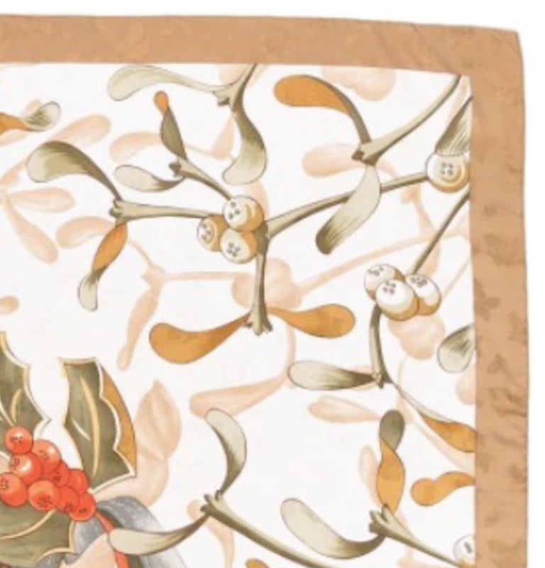 2001 Hermes Neige d Antan Details by Cathy Latham Silk Scarf For Sale ...