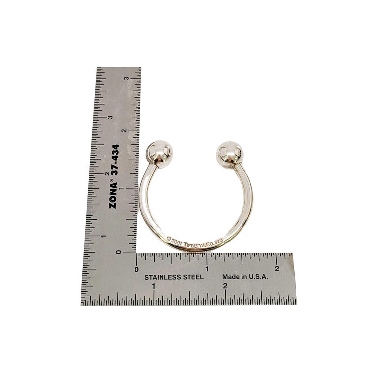 2001 Tiffany and Co. Sterling Silver Large Key Ring at 1stDibs