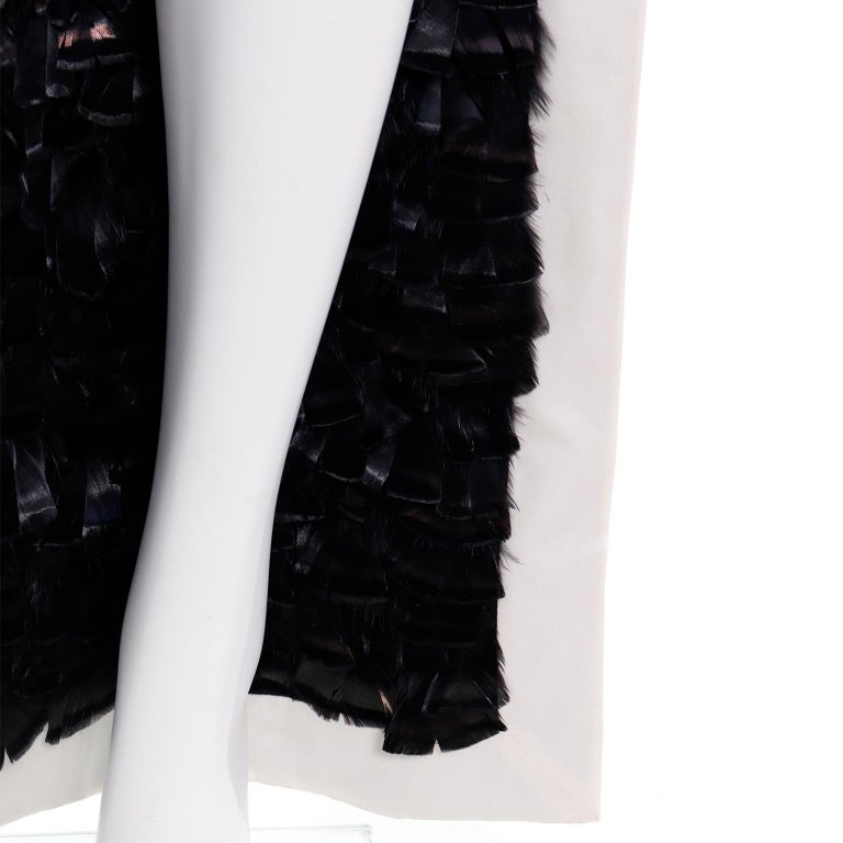 2001 Tom Ford for Yves Saint Laurent Strapless White Dress w Black ...