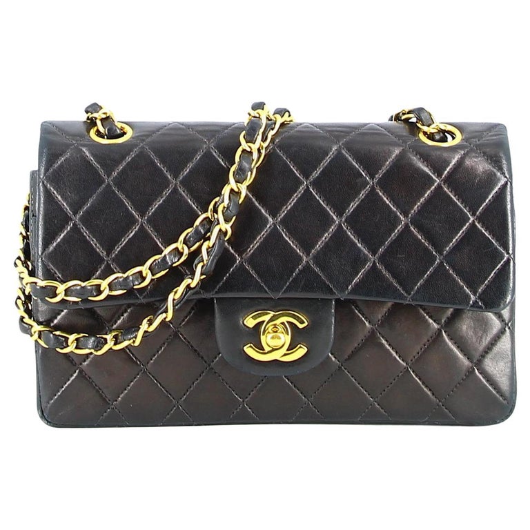 2002 Chanel Black Timeless bag with golden hardware at 1stDibs