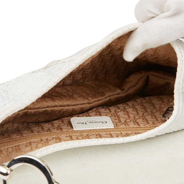 2002 Christian Dior White Python Leather Saddle Bag at 1stDibs | dior ...