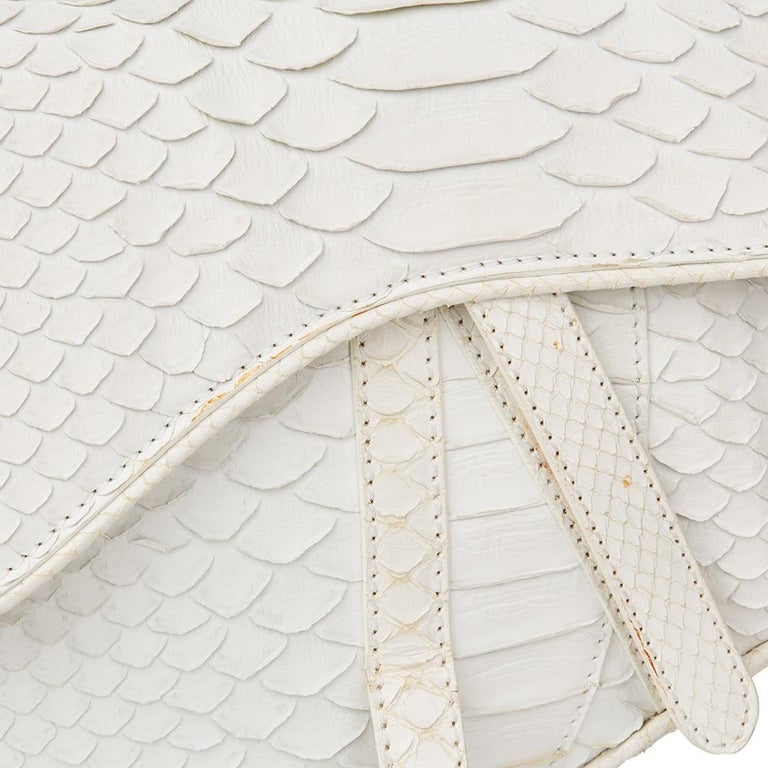 2002 Christian Dior White Python Leather Saddle Bag at 1stDibs | dior ...