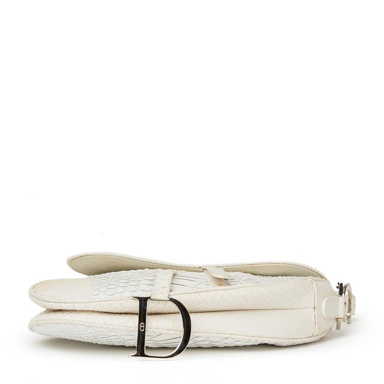 2002 Christian Dior White Python Leather Saddle Bag at 1stDibs | dior ...
