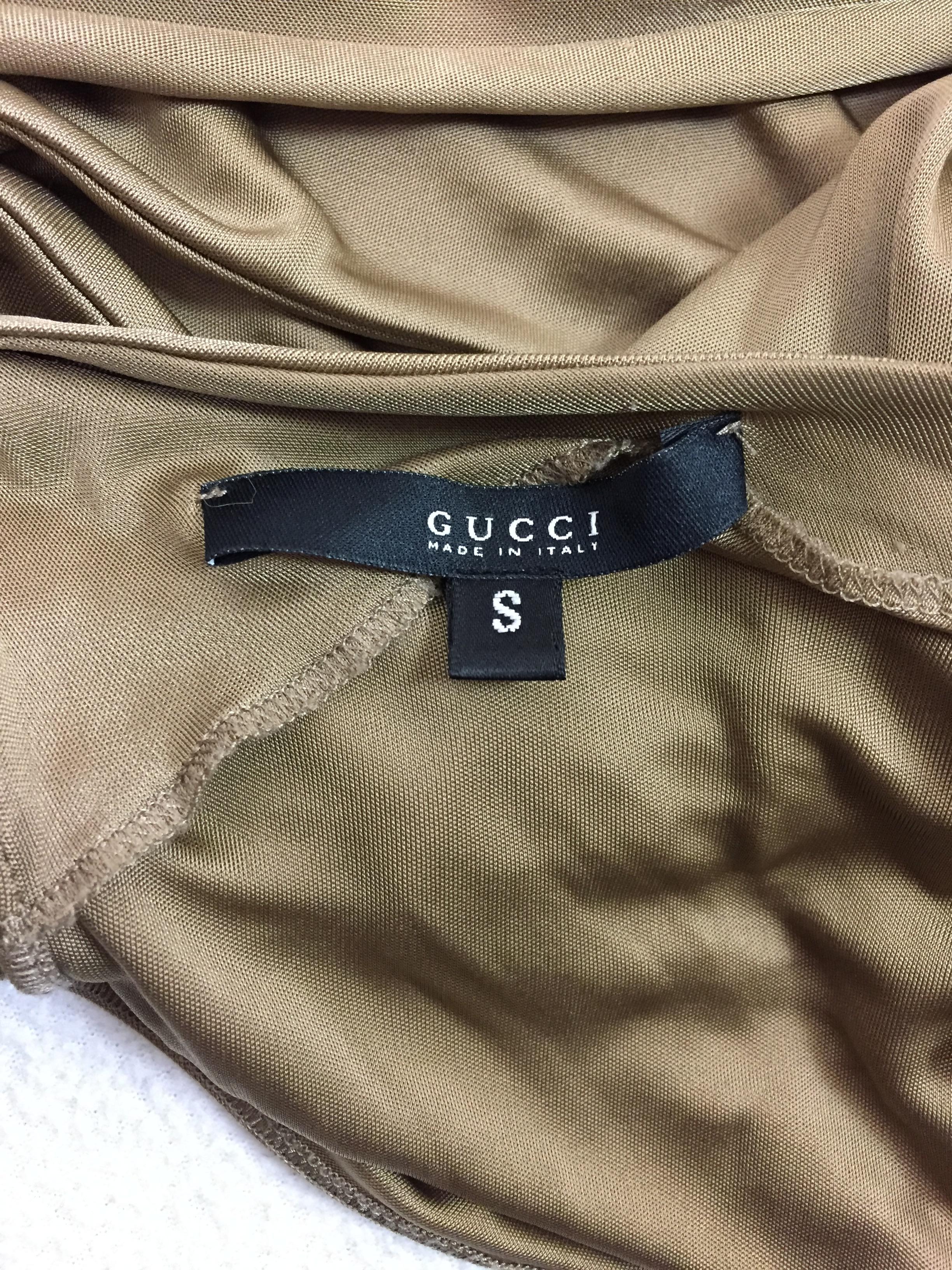 S/S 2005 Gucci Cut Out Gold Backless Wiggle Dress S at 1stDibs | gucci ...