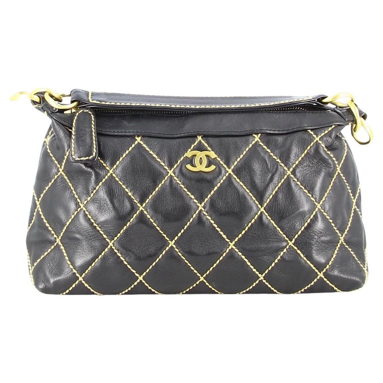 2003-2004 Chanel Black Quilted Leather Bag at 1stDibs