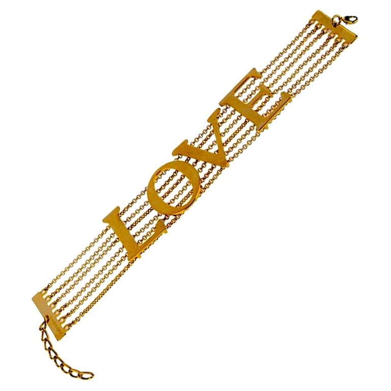 2003 Iconic Vintage Dolce and Gabbana LOVE choker necklace at 1stDibs